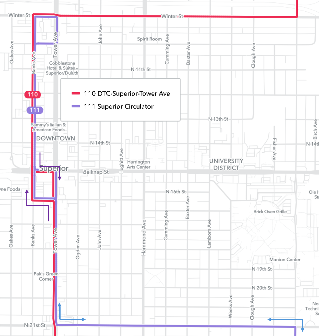 Superior, WI 4TH of July Detours - Duluth Transit Authority